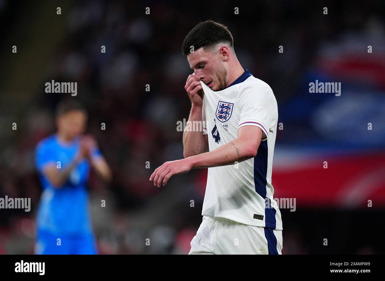Der Engländer Declan Rice reagiert auf das internationale ...