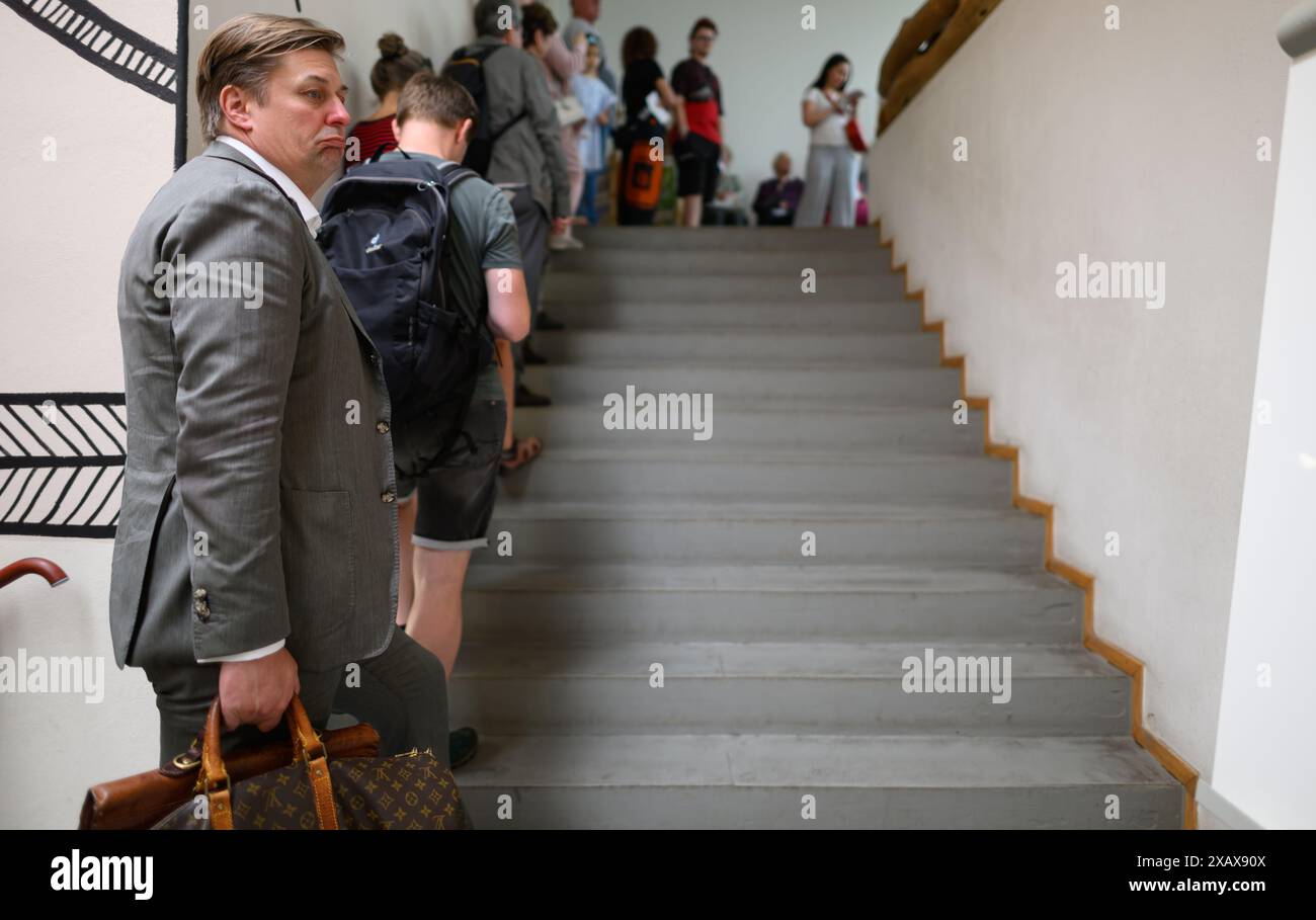 09. Juni 2024, Sachsen, Dresden: AFD-Spitzenkandidat für die ...