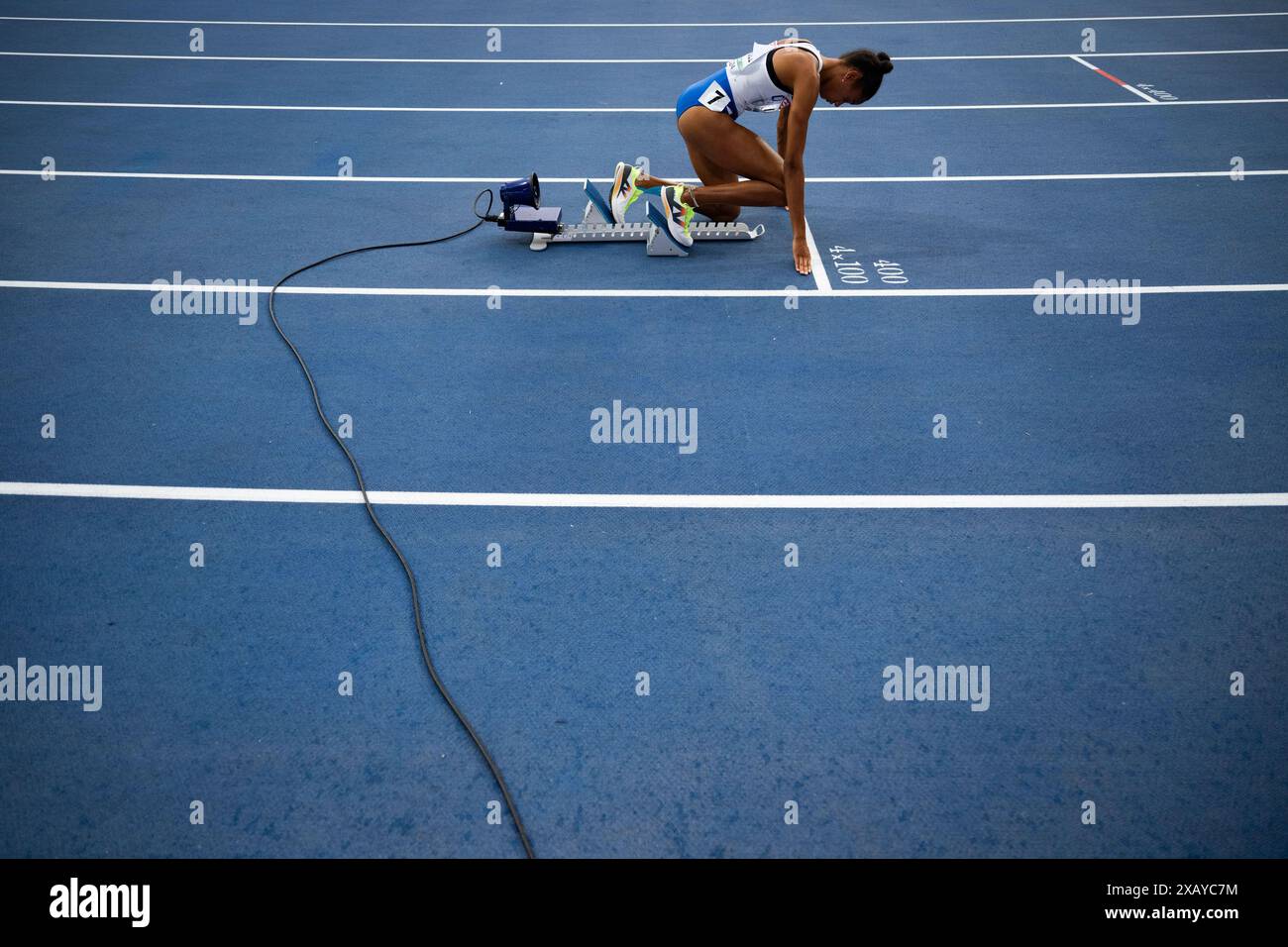 Lurdes Gloria Manuel aus Tschechien. , . Vor dem 400-Meter-Halbfinale ...