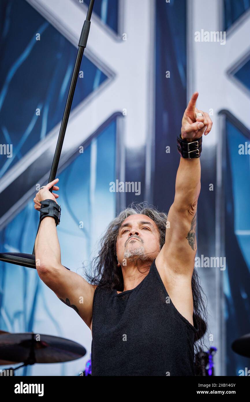 Nürnberg, Deutschland. Juni 2024. Mark Osegueda, Sänger der US-Thrash ...