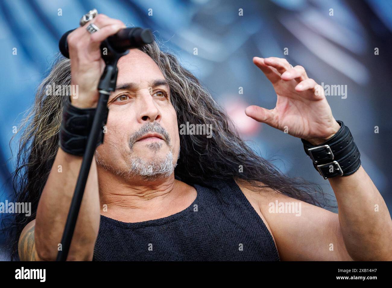 Nürnberg, Deutschland. Juni 2024. Mark Osegueda, Sänger der US-Thrash ...
