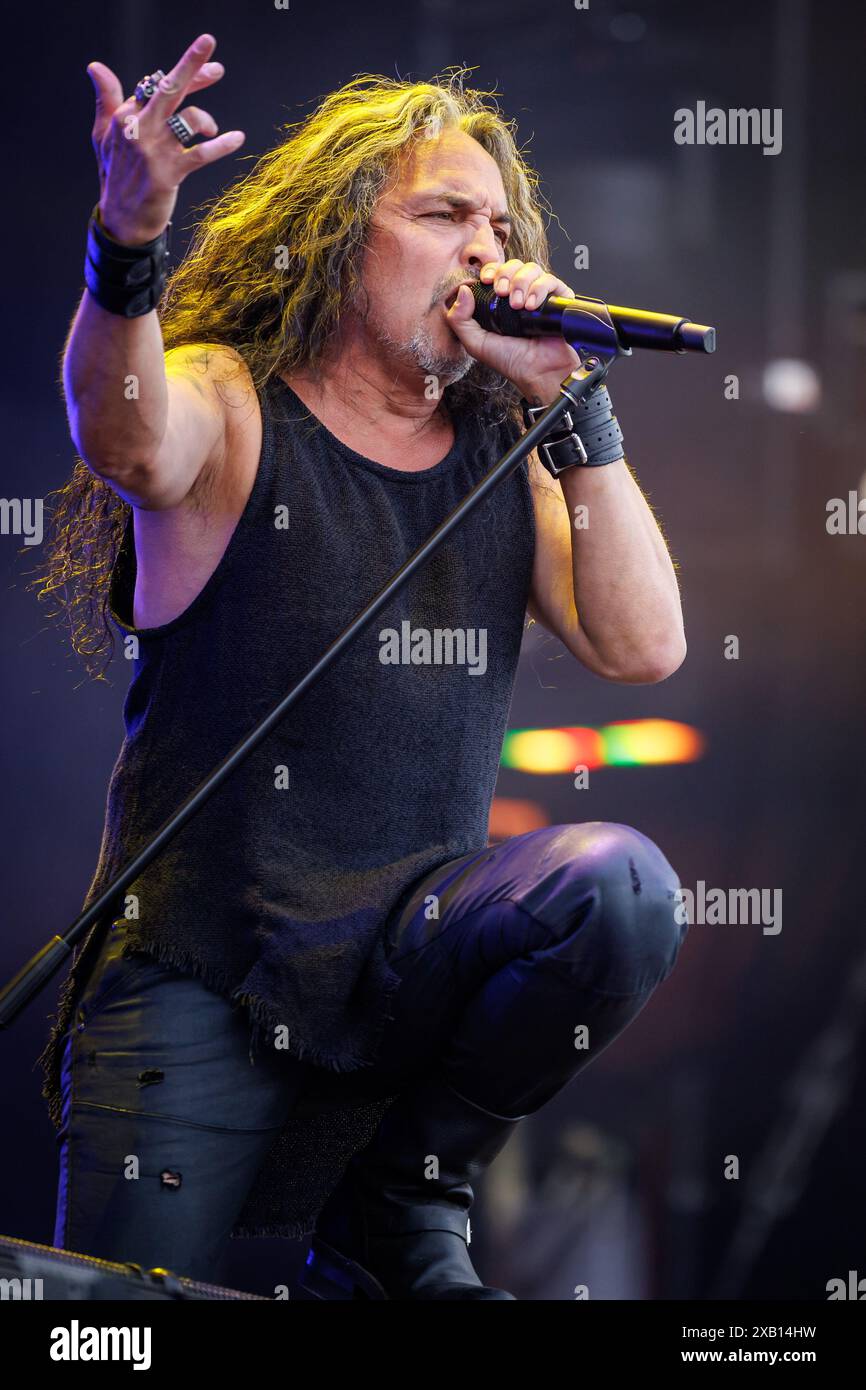 Nürnberg, Deutschland. Juni 2024. Mark Osegueda, Sänger der US-Thrash ...