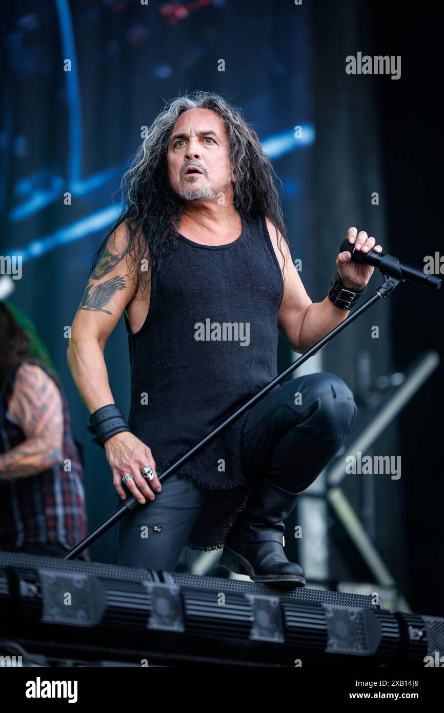 Nürnberg, Deutschland. Juni 2024. Mark Osegueda, Sänger der US-Thrash ...