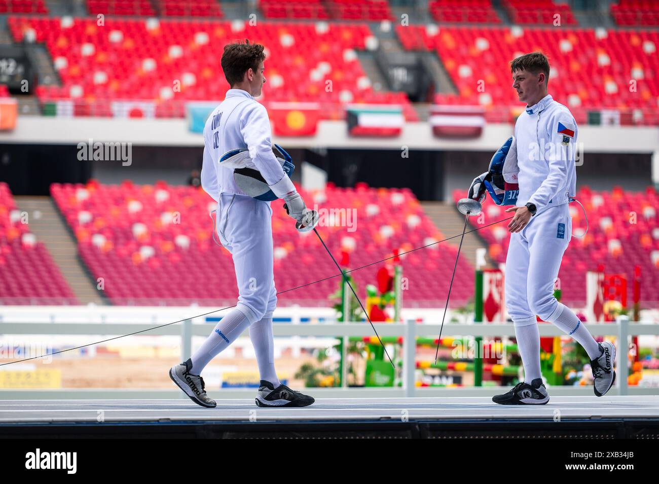 Der Tschechische Filip Houska und Matous Tuma in Aktion während der ...