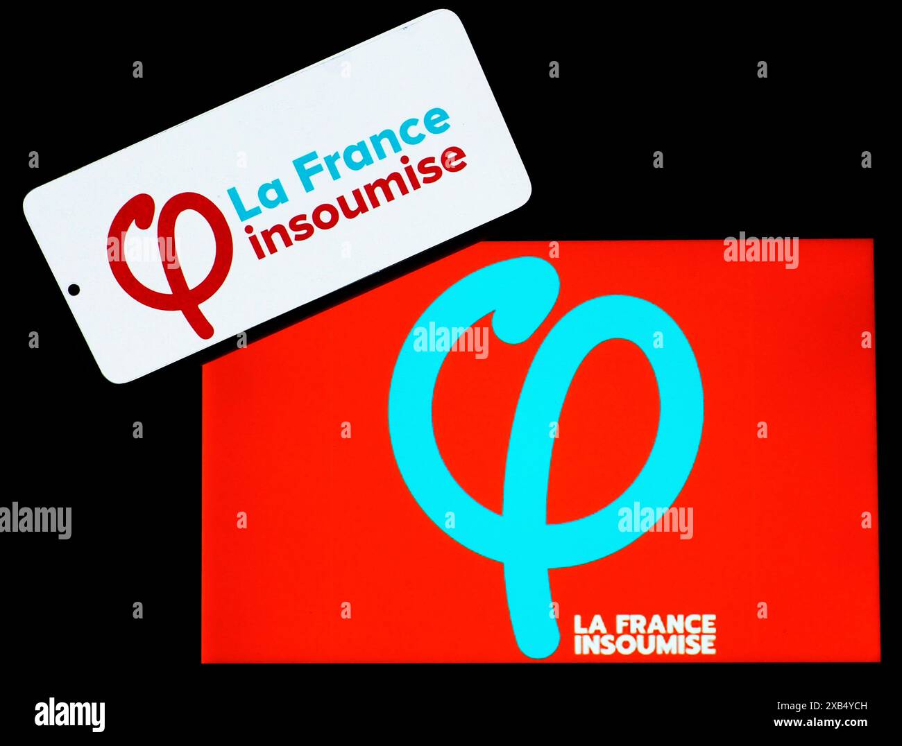 Ukraine - 10. Juni 2024: In dieser Fotoabbildung wird das Logo der ...