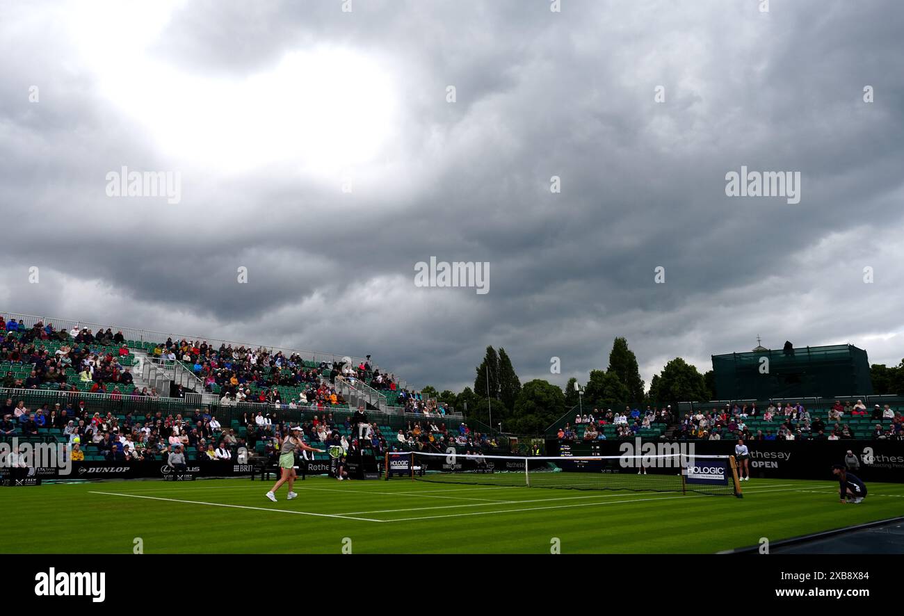 Am zweiten Tag der Rothesay Open im Lexus Nottingham Tennis Centre in ...