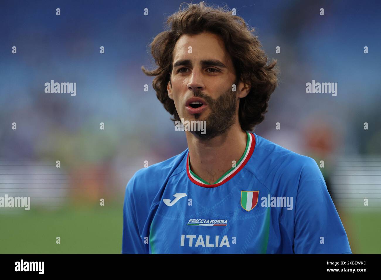 Rom, Italien 11.06.2024: Gianmarco TAMBERI tritt an und gewinnt ...