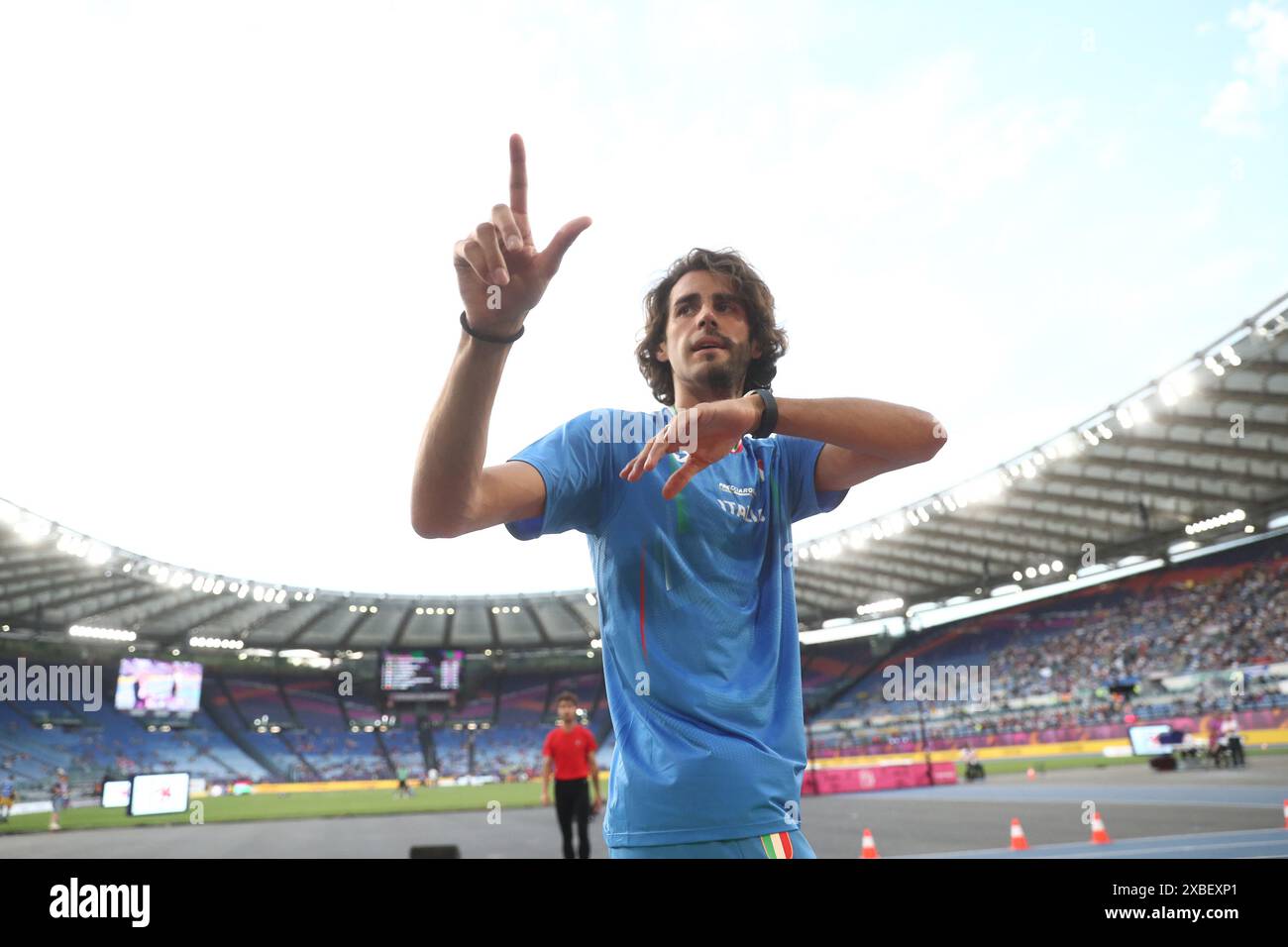 Rom, Italien 11.06.2024: Gianmarco TAMBERI tritt an und gewinnt ...