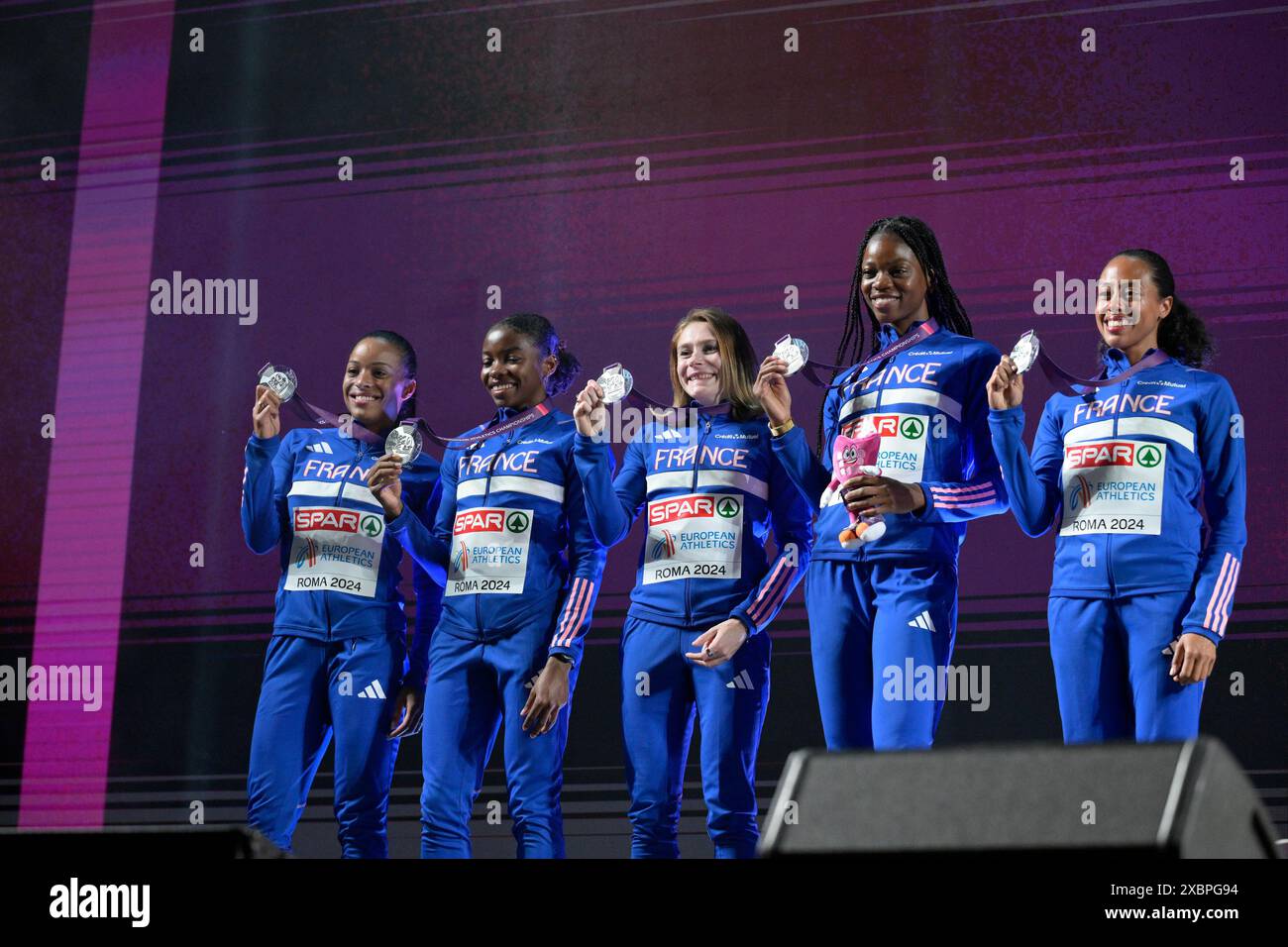 Roma, Italien. Juni 2024. Die Silbermedaillengewinner Orlann Oliere ...