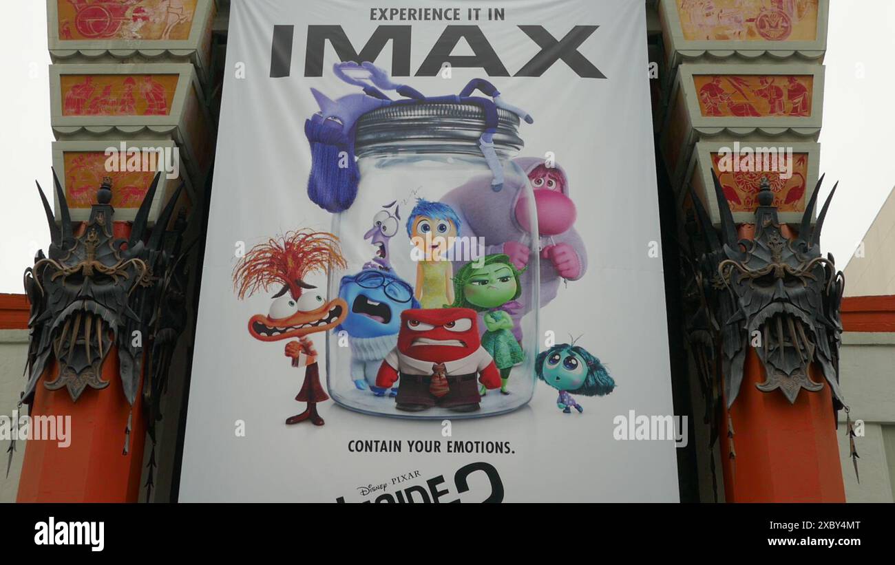 Los Angeles, Kalifornien, USA 12. Juni 2024 Disney Pixar Inside Out 2 ...
