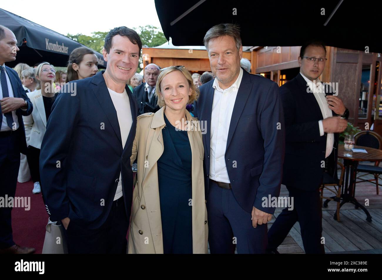 Björn Böhning, Nancy Böhning und Robert Habeck beim fest der ...