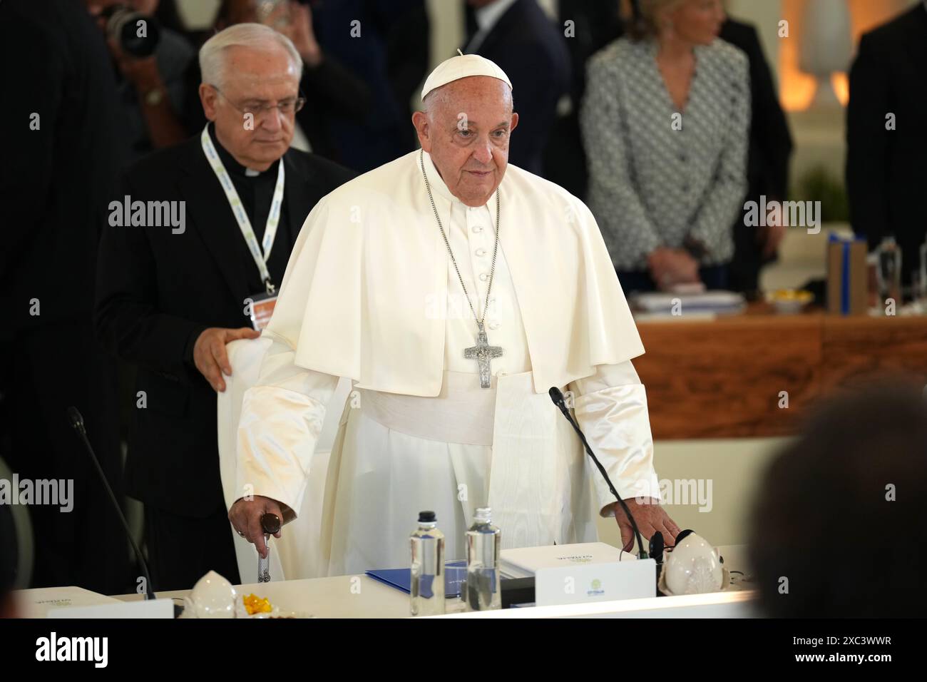 Papst Franziskus nimmt an einer Arbeitssitzung zum Thema Künstliche ...