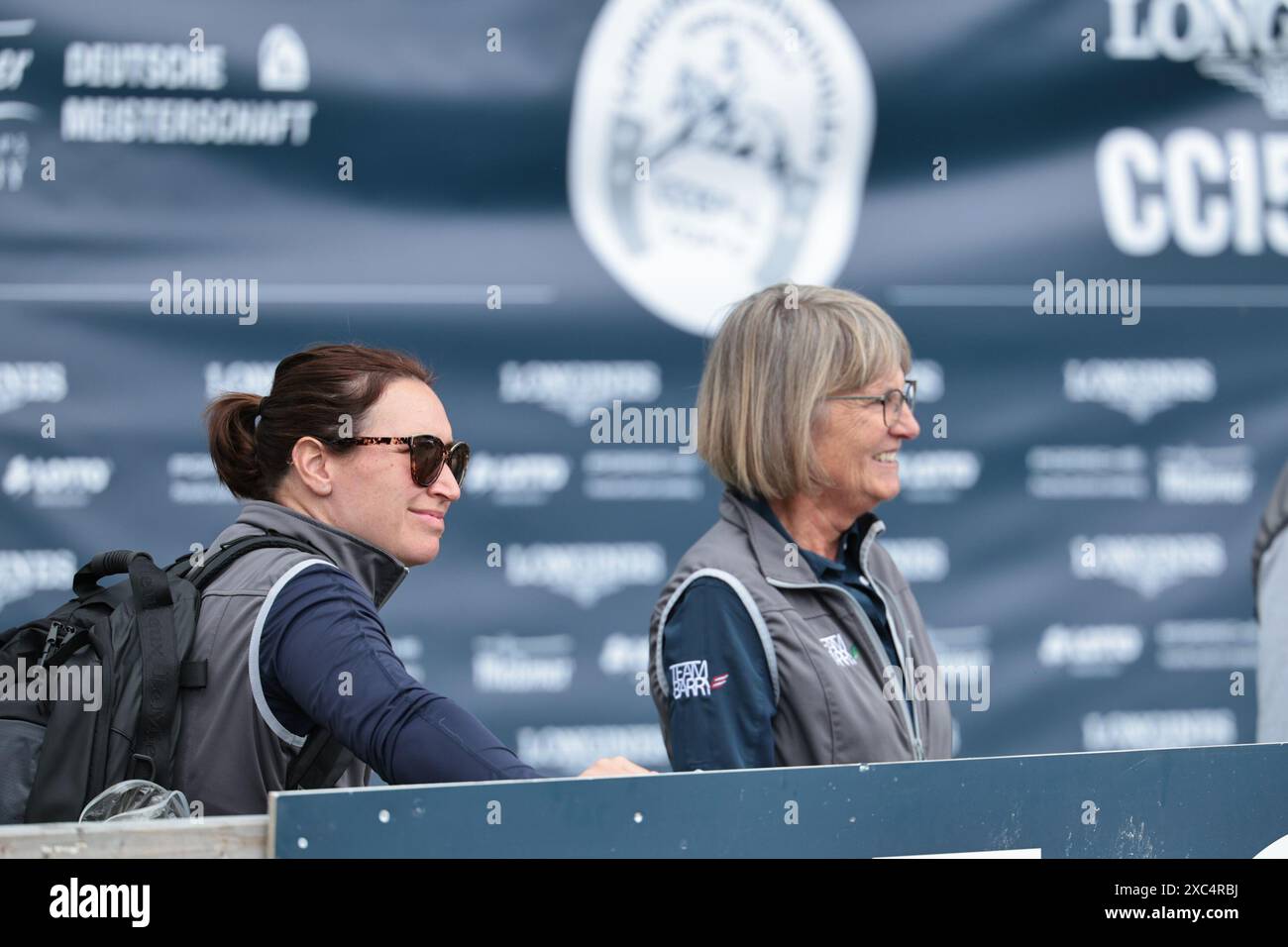 Emily Hamel aus den USA mit Corvett während der CCI5* Dressur bei den ...