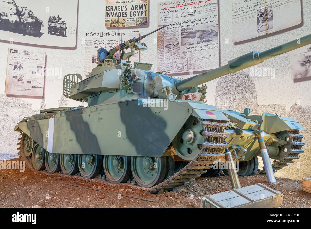 Royal Tank Museum, Amman, Jordanien - 4. Mai 2024: Imposanter British ...