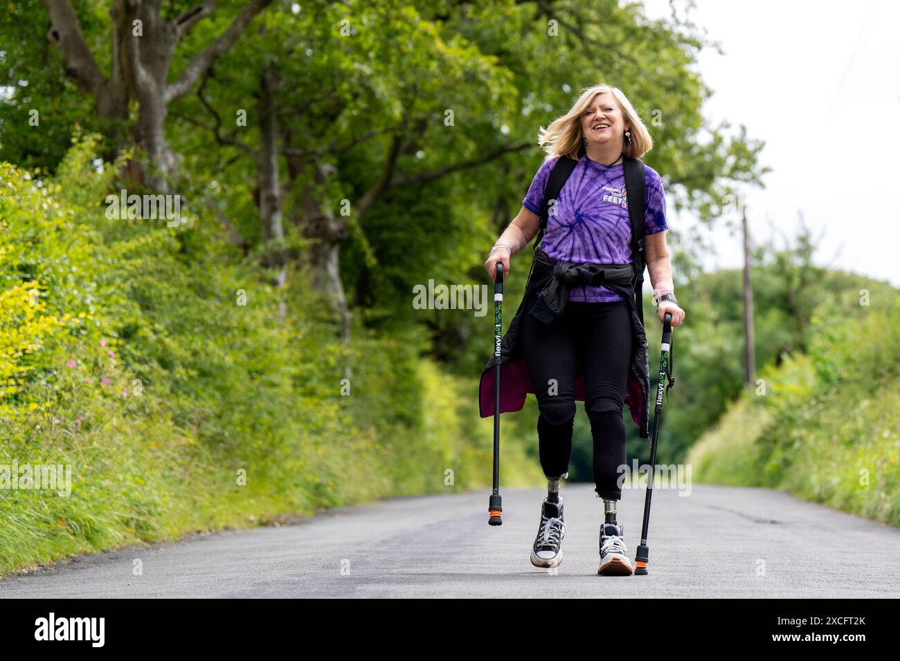 Dr. Cor Hutton trainiert in der Nähe ihres Hauses in Lochwinnoch ...