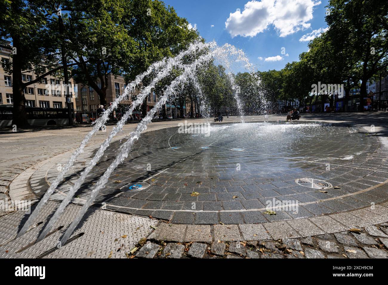 Brunnen am Neumarkt, der 1997 stillgelegte Brunnen wurde im Juni 2024 ...