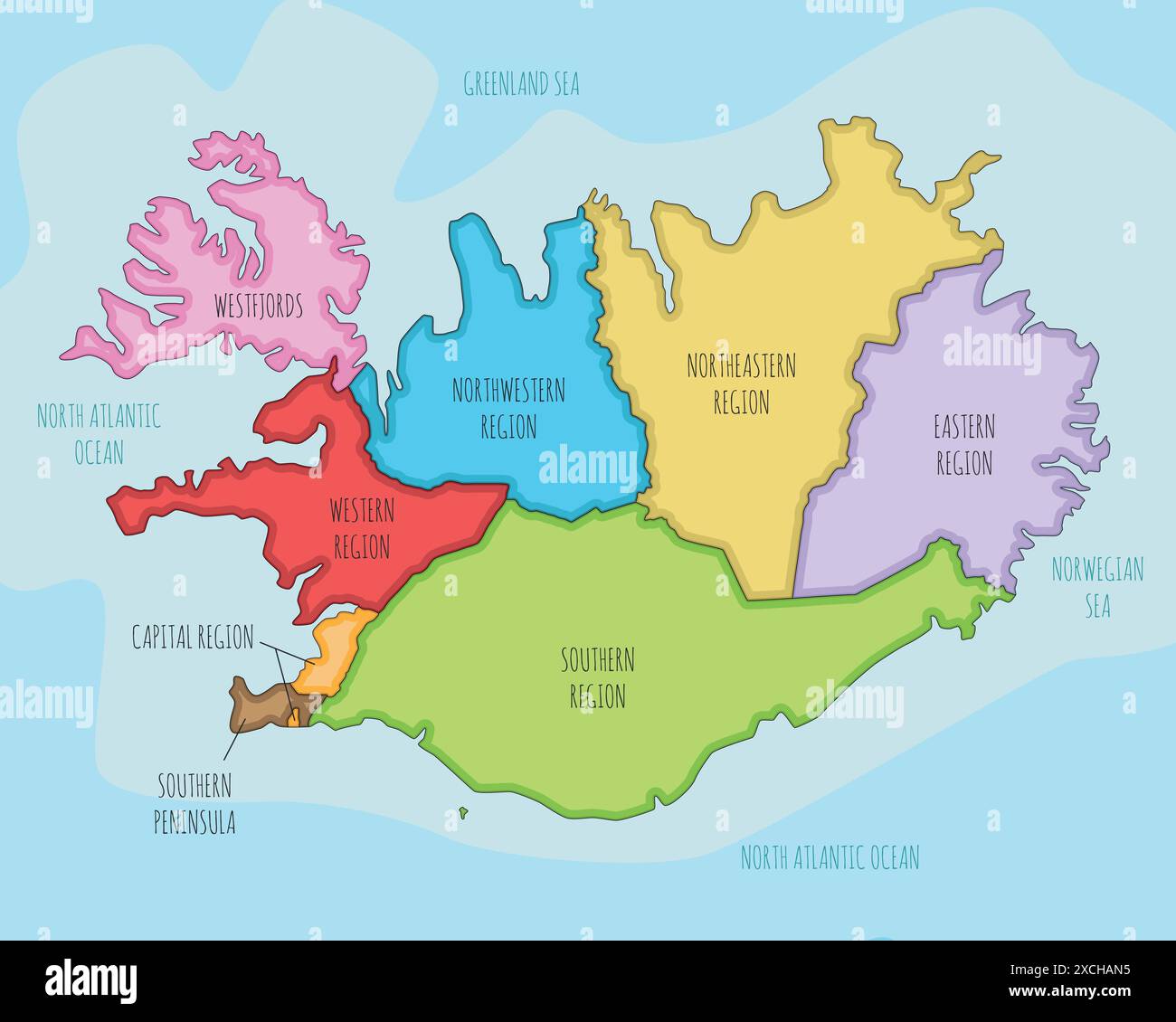 Mapa ilustrado Stock-Vektorgrafiken kaufen - Alamy