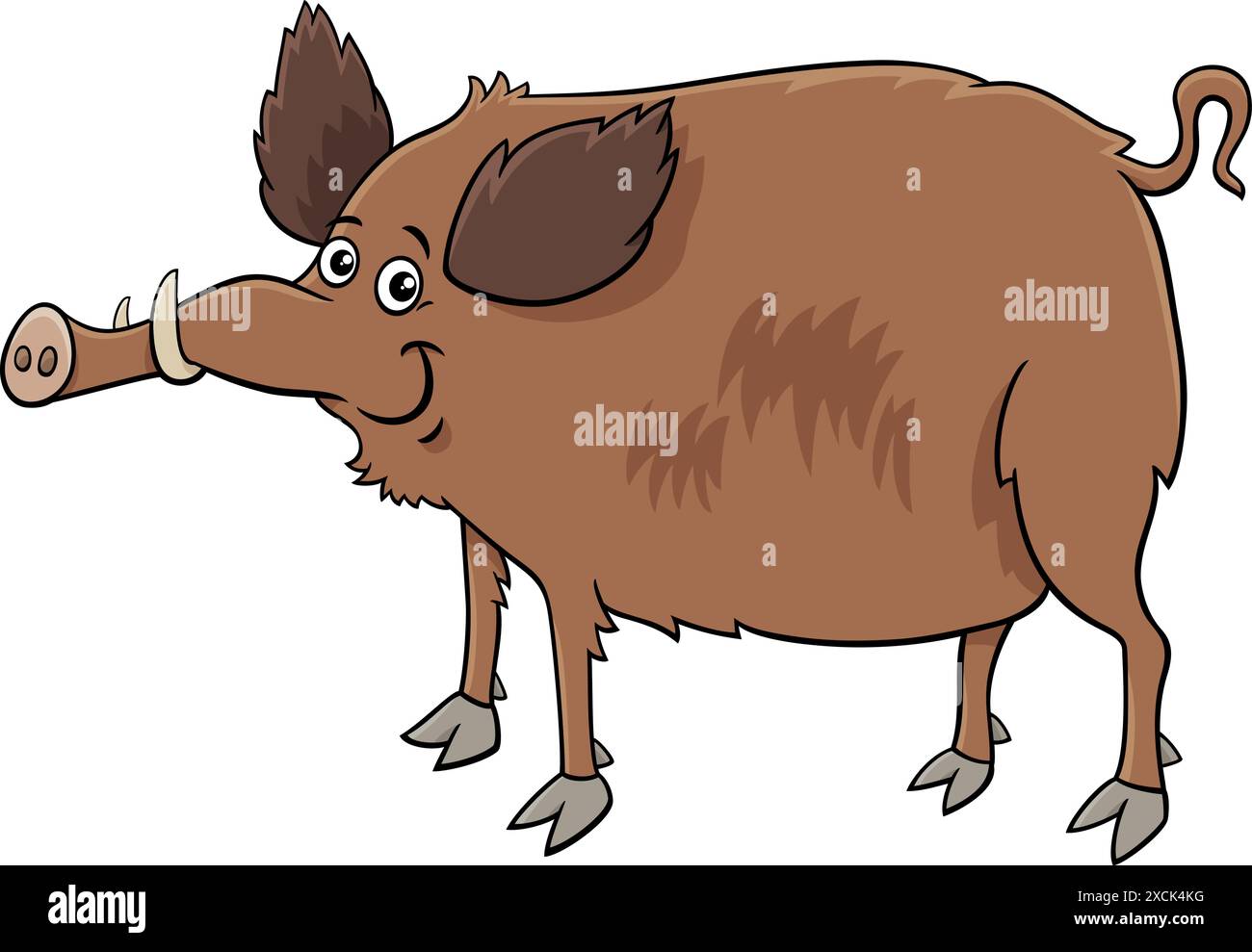 Vector illustration wild boar cartoon -Fotos und -Bildmaterial in hoher ...