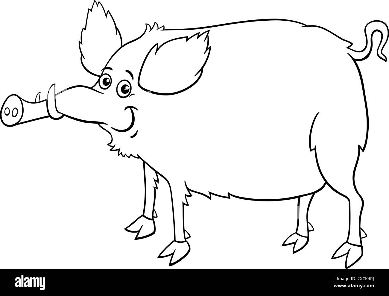 Vector illustration wild boar cartoon -Fotos und -Bildmaterial in hoher ...