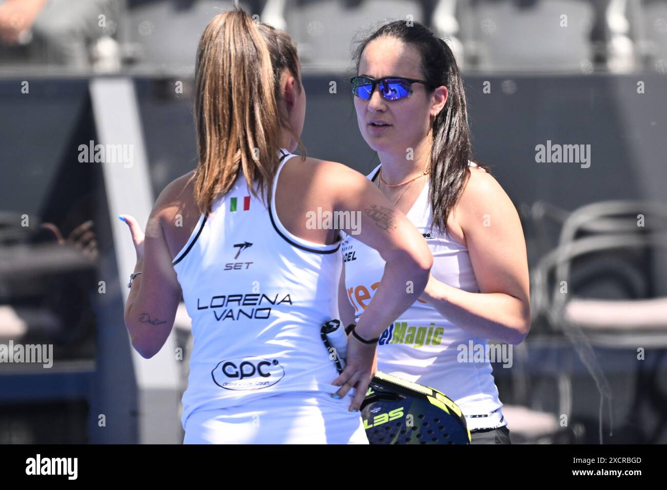 Rom, Italien. Juni 2024. Alicia Blanco Rojo und Lorena Vano Martin treten am 18. Juli 2024 im ...