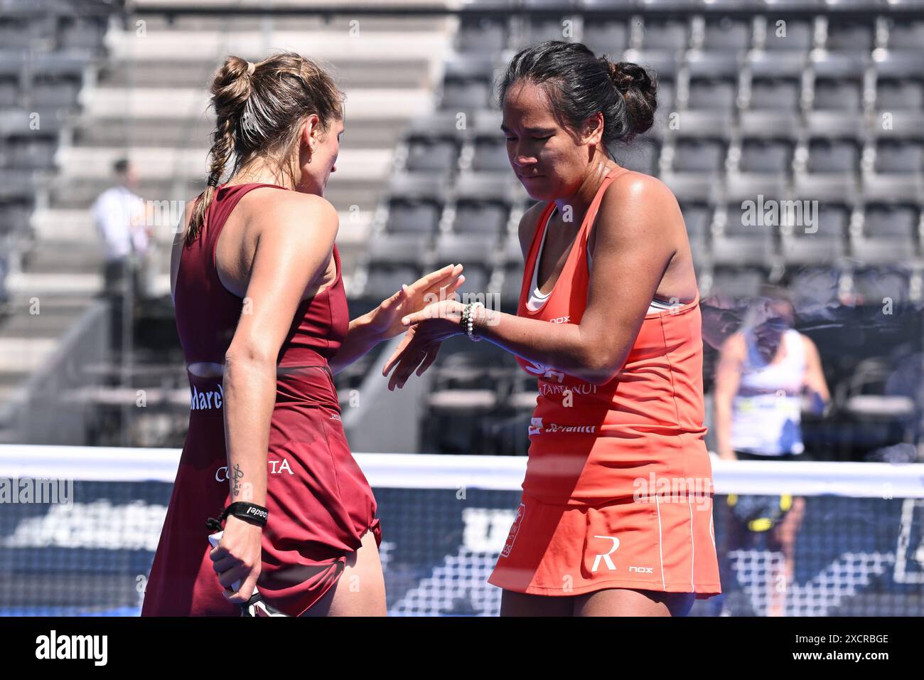 Rom, Italien. Juni 2024. Lea Godallier und Giorgia Marchetti treten am ...