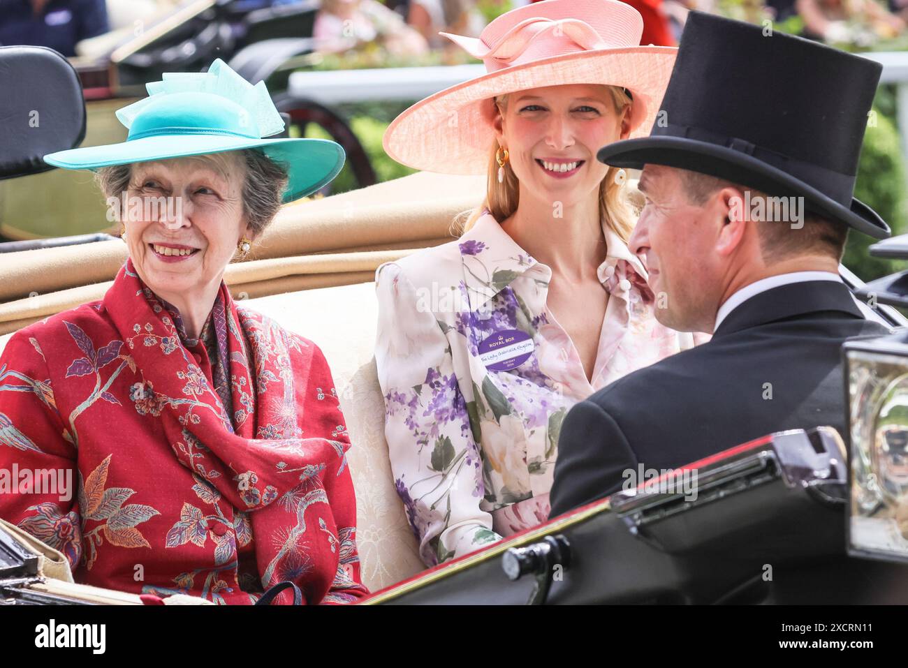 Ascot, Berkshire, Großbritannien. Juni 2024. Anne, die Prinzessin Royal ...