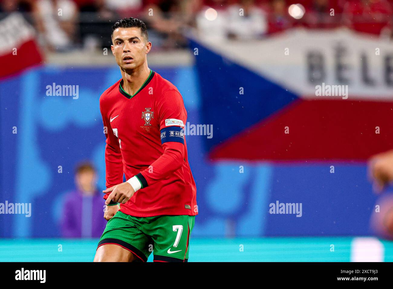LEIPZIG, DEUTSCHLAND - 18. JUNI: Cristiano Ronaldo, Portugal, läuft am ...