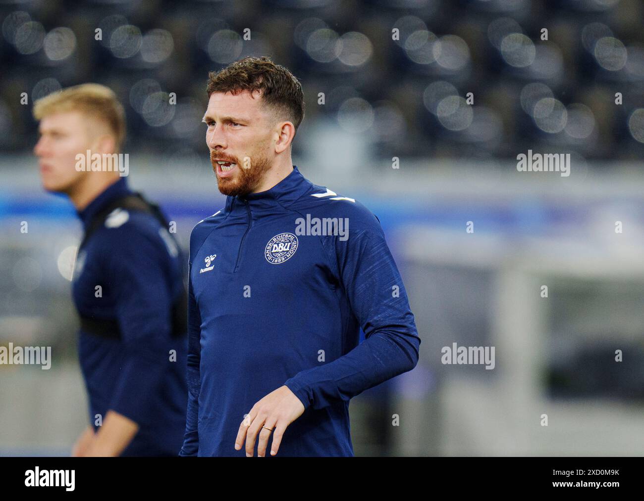 Frankfurt, Deutschland. Juni 2024. Die Dänen Pierre Emile Hoejbjerg und ...