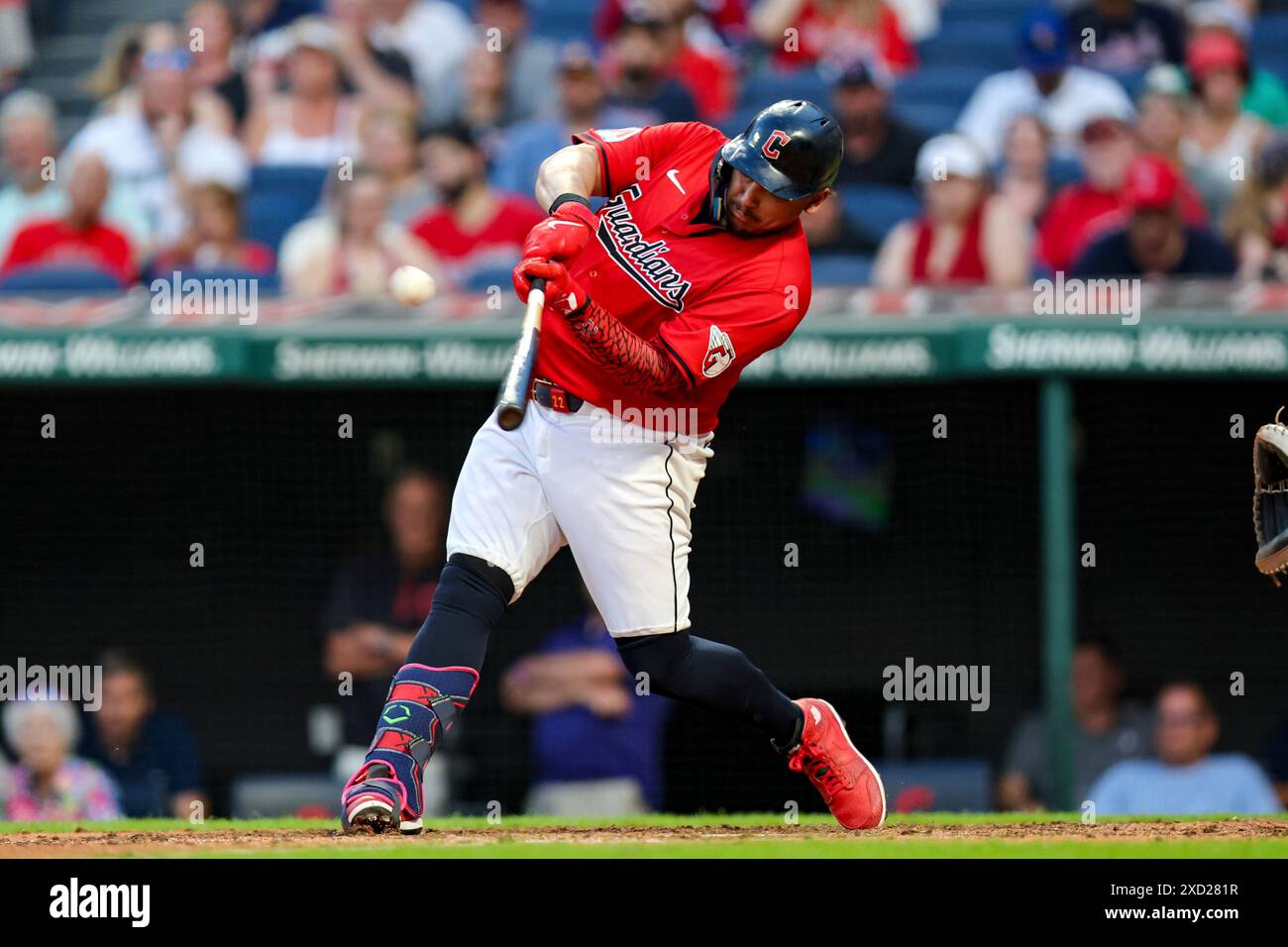 CLEVELAND, OH - JUNE 19: Cleveland Guardians first baseman Josh Naylor ...