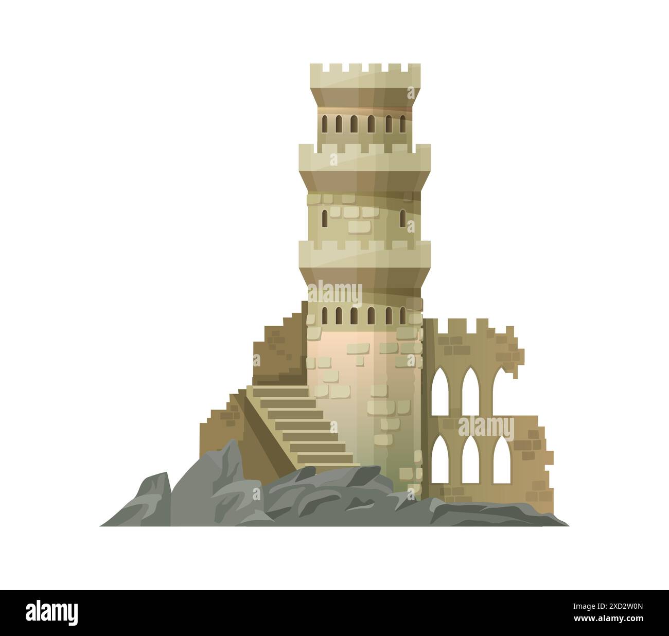 Mittelalterliche architektonische merkmale Stock-Vektorgrafiken kaufen - Alamy