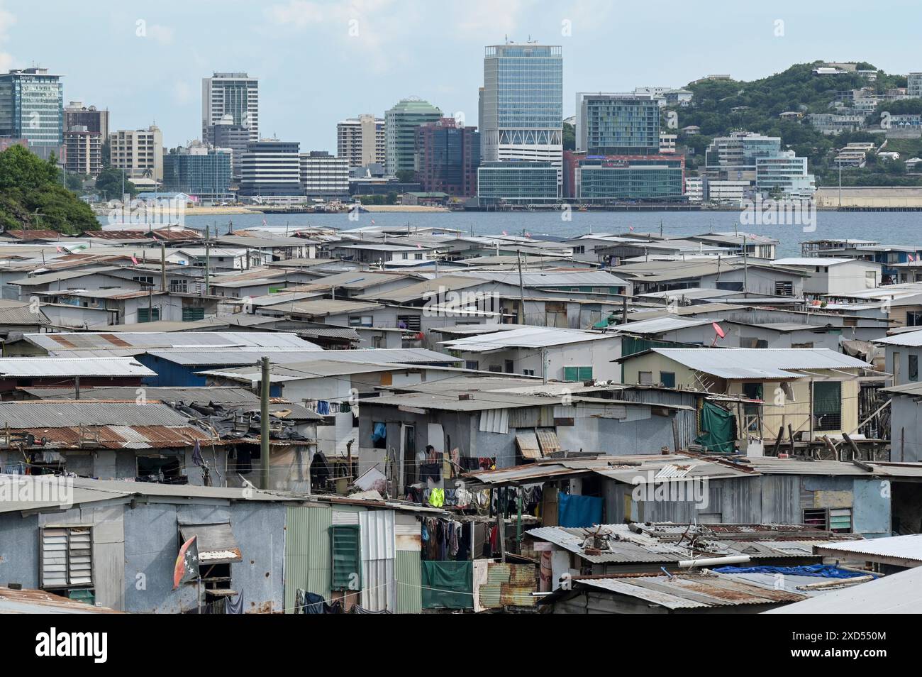 PAPUA NEUGUINEA, Hauptstadt Port Moresby, Siedlung Hanuabada mit ...