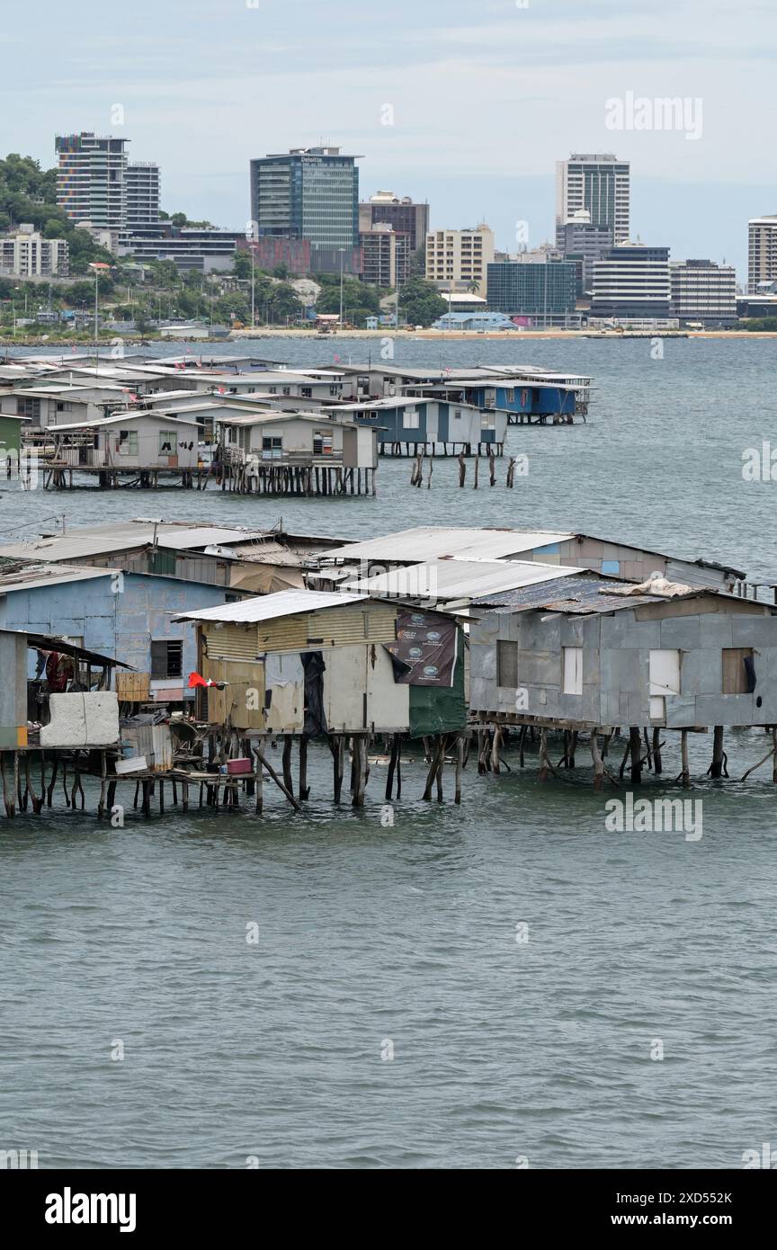 PAPUA NEUGUINEA, Hauptstadt Port Moresby, Siedlung Hanuabada mit ...