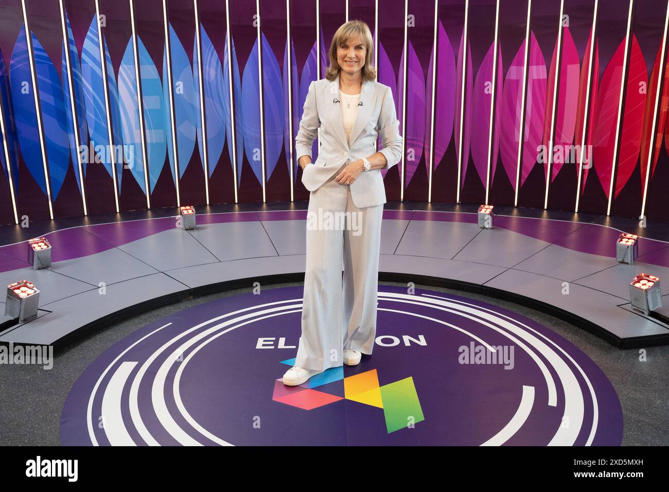 Die Moderatorin der BBC-Fragestunde, Fiona Bruce, am Set des heutigen ...