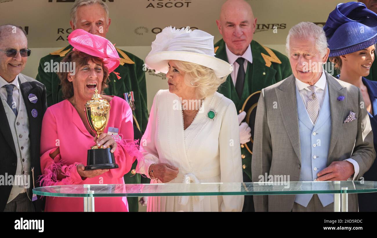 Ascot, Berkshire, Großbritannien. Juni 2024. König Karl III. Und ...