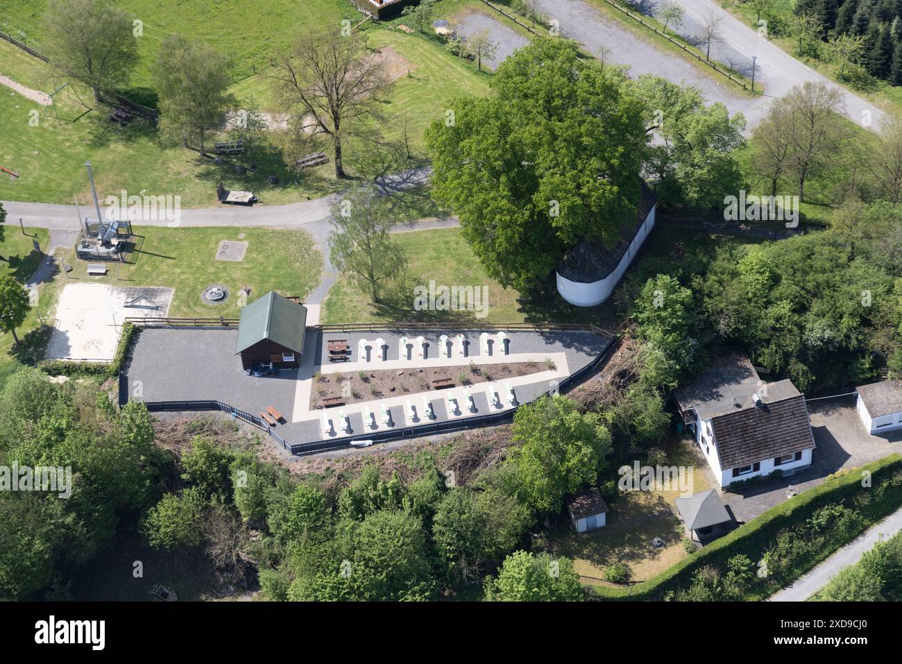 Luftbild, Pit-Pat Anlage Minigolf mit Billard, Kreuzweg Wenholthausen ...