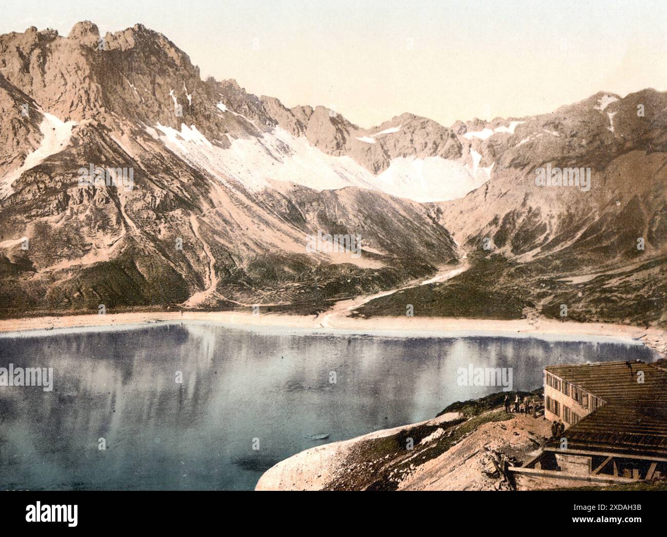 Douglashütte und Lünersee, Brandnertal, Vorarlberg, früher Österreich-Ungarn, heute Österreich ...