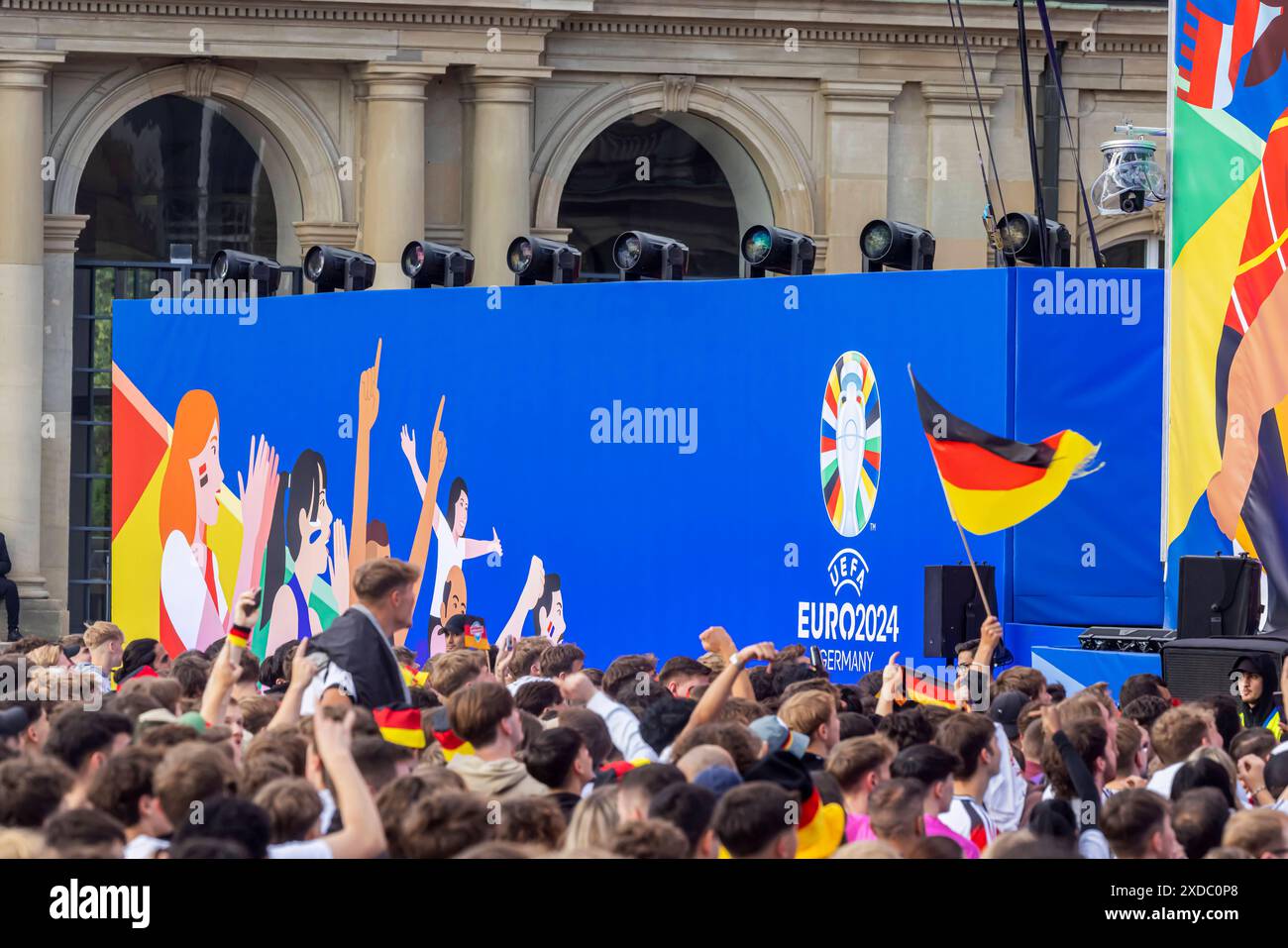 Public Viewing in Stuttgart. Deutschland - Schottland 5:1. 25,000 ...