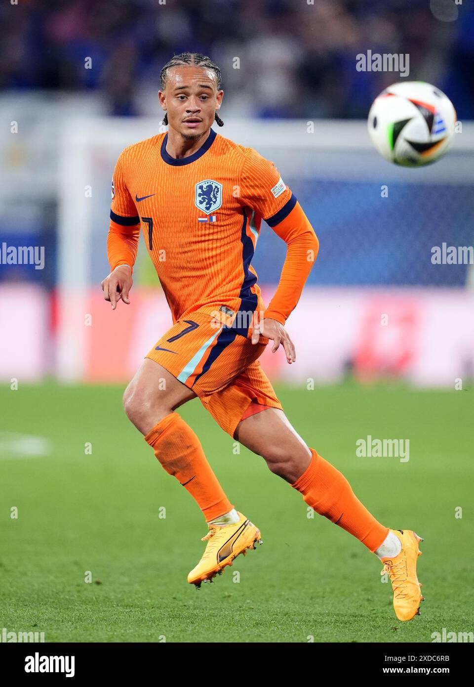 Der niederländische Xavi Simons im Spiel der Gruppe D der UEFA Euro ...