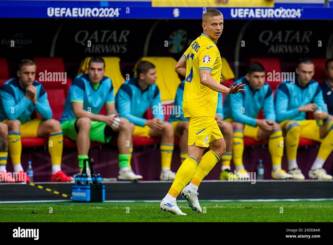 DÜSSELDORF, DEUTSCHLAND - 21. JUNI: Oleksandr Zinchenko aus der Ukraine ...