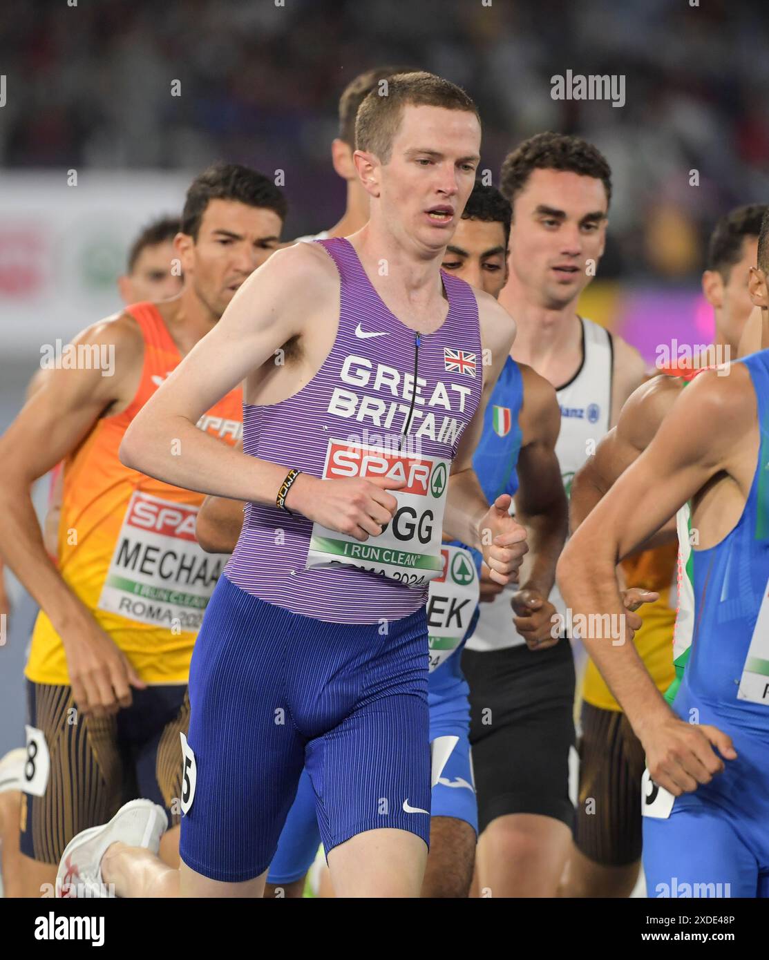 Adam Fogg aus Großbritannien, der im 1500-m-Finale der Männer bei den ...