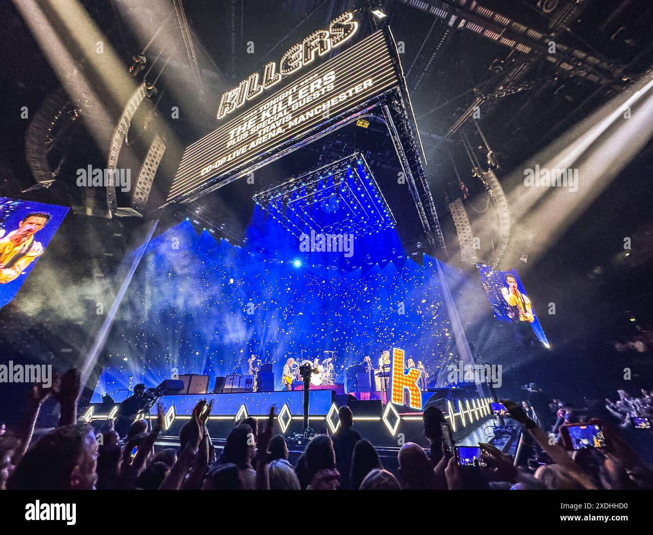 Juni 2024: Brandon Flowers, Dave Keuning, und Ronnie Vannucci Jr, von ...