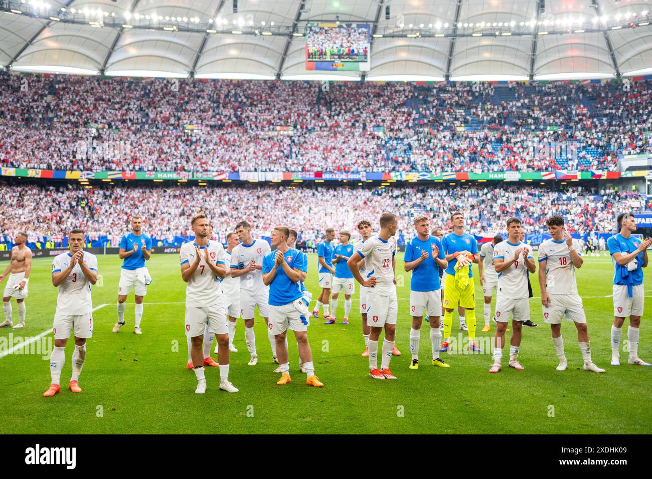Hamburg, Deutschland. Juni 2024. Die tschechischen Spieler sahen nach ...