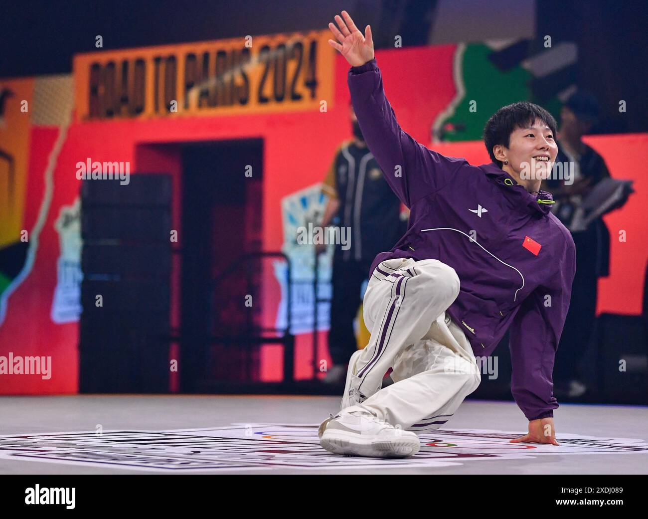 Budapest, Ungarn. Juni 2024. Zeng Yingying aus China tritt am 23. Juni ...