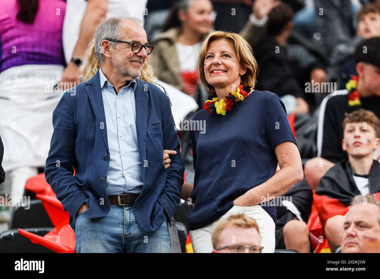 Malu Dreyer (SPD) mit Ehemann Klaus Jensen GER, Schweiz (SUI) vs ...