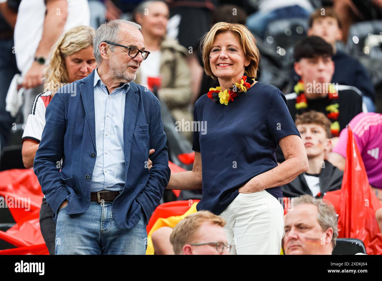 Malu Dreyer (SPD) mit Ehemann Klaus Jensen GER, Schweiz (SUI) vs ...