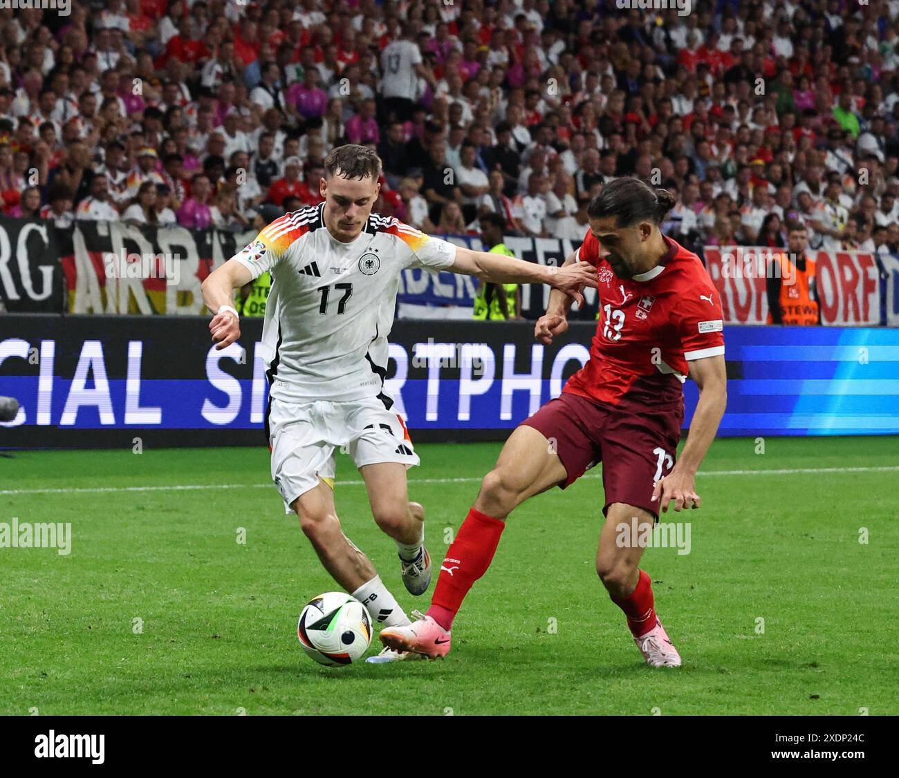 Frankfurt, Deutschland. Juni 2024. Florian Wirtz (L) von Deutschland ...