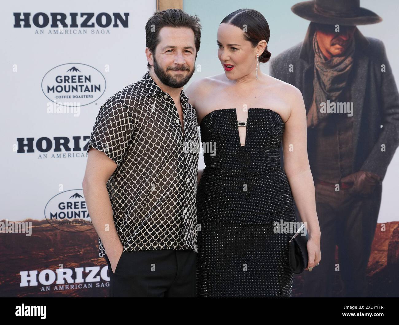 Michael Angarano and Jena Malone at the HORIZON: A AMERICAN SAGA ...