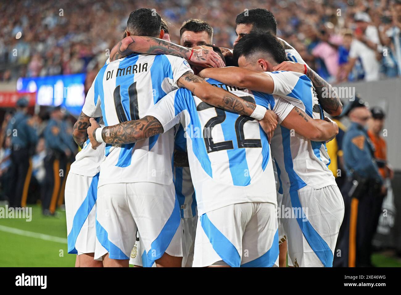 East Rutherford, Usa. Juni 2024. Players of Argentina feiert das erste ...