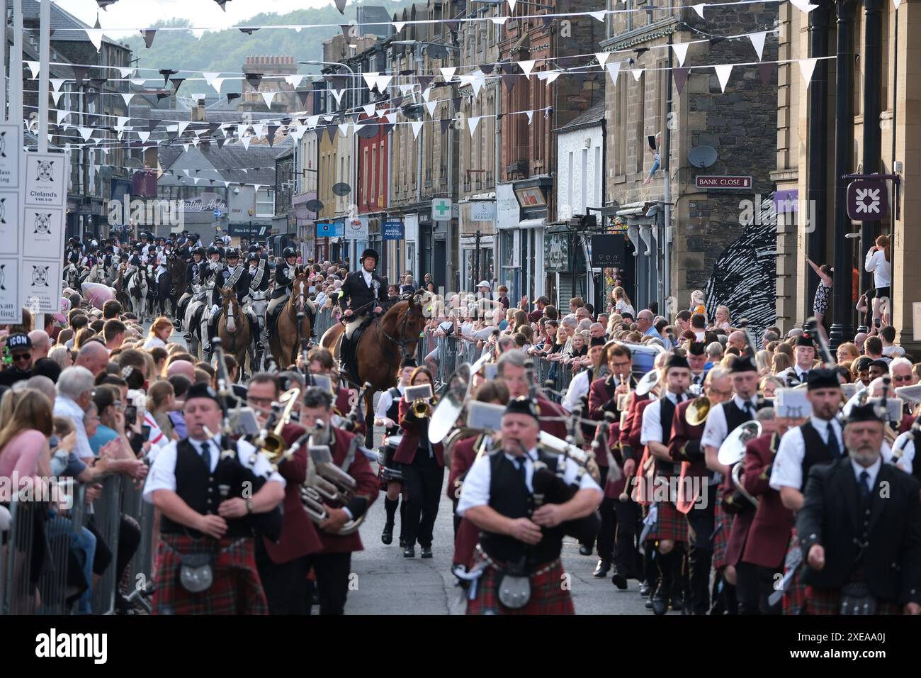 Galashiels, Großbritannien. Juni 2024. Die Braw Lads Meeting ...