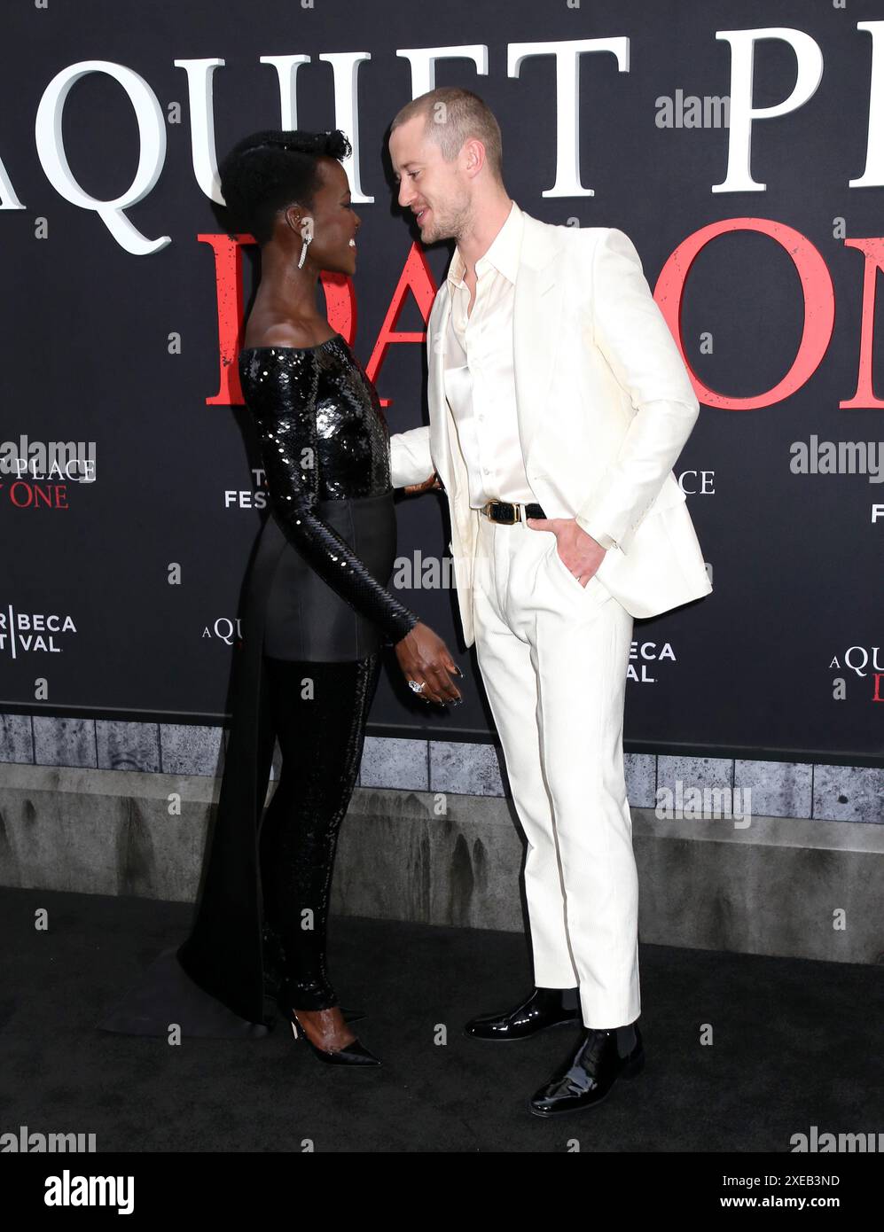 New York City, USA. Juni 2024. Lupita Nyong'o und Joseph Quinn ...